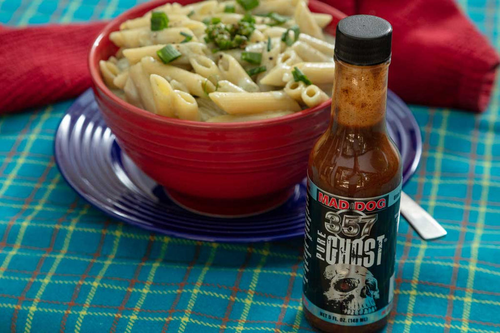 4-Cheese and Pure Ghost Pasta | ghost pepper, Mad Dog 357 Pure Ghost ...