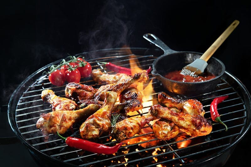 🔥🍗 Grilled Chicken Legs with Mad Dog 357 Pure Gold BBQ Sauce 💛🔥 ...