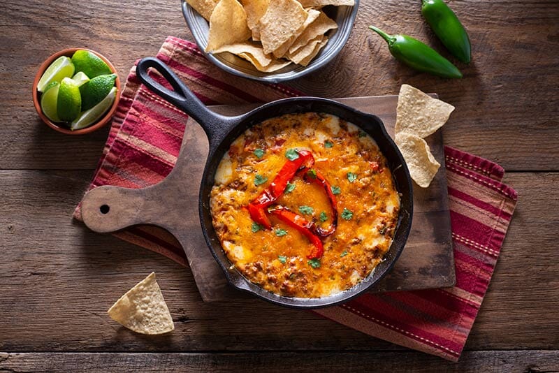 Skillet Melted Cheese w/ Red Peppers | Easy Meals, Skillet Melted ...