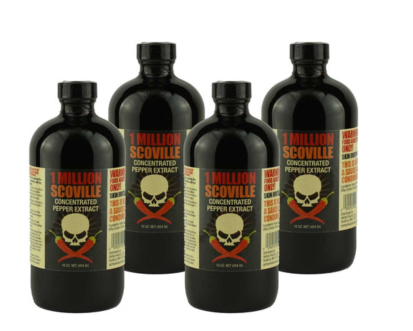 1 Million Scoville Pepper Extract 16oz - 4 Bottle Pack | Hot Pepper ...